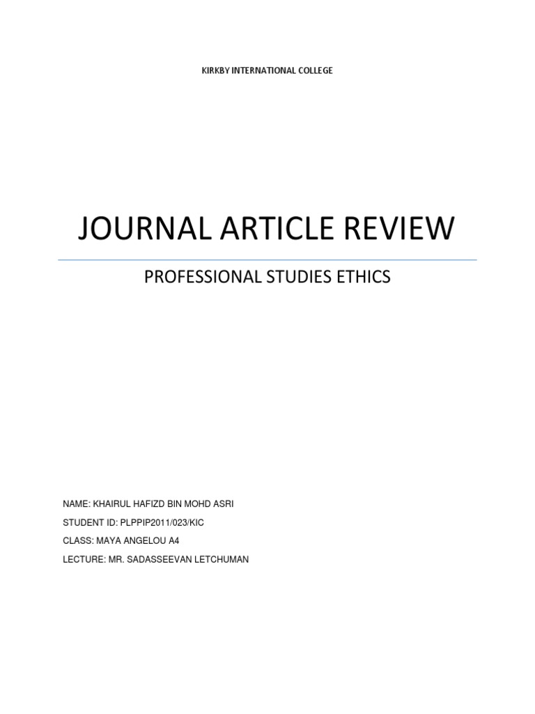 Journal Article Review | Classroom Management | Teacher Education