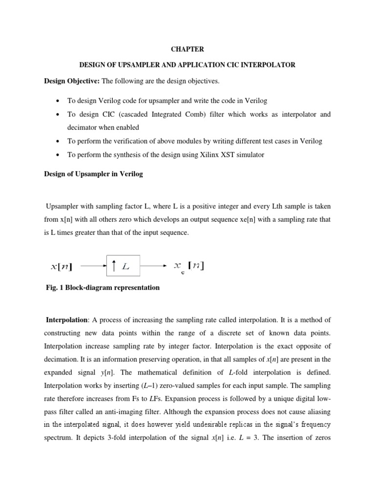 Design of Upsampler | PDF | Sampling (Signal Processing) | Signal (Electrical Engineering)