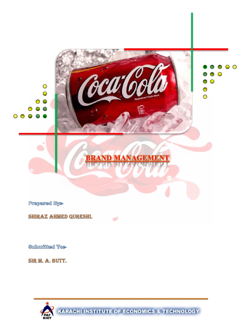 coca cola Management Project | Brand | Strategic Management