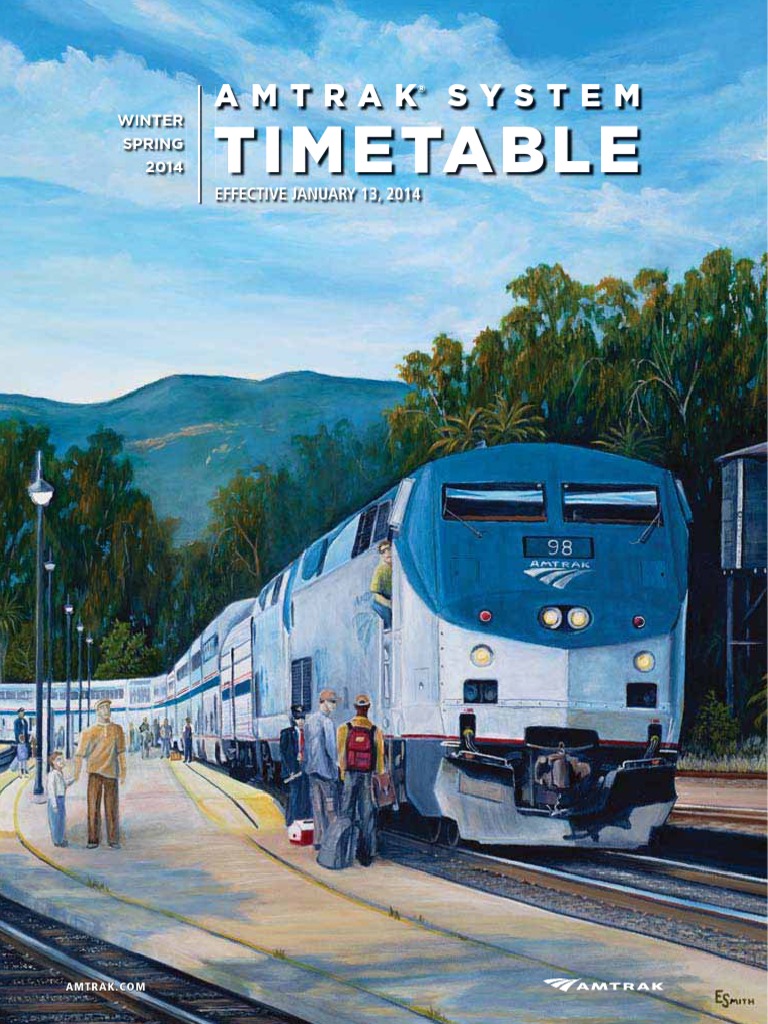 Amtrak System Timetable Winter Spring 2014 | PDF | Amtrak | Ticket ...