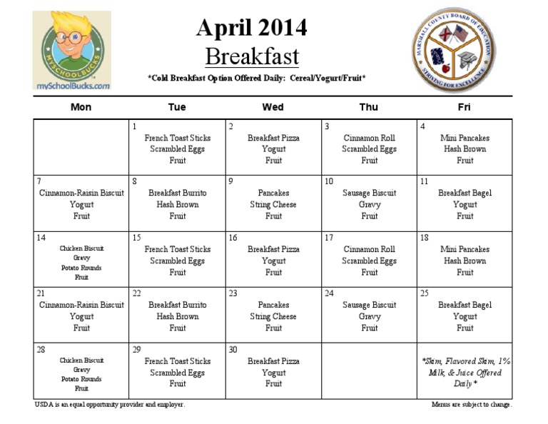 April 14 Breakfast | PDF | Cooking, Food & Wine