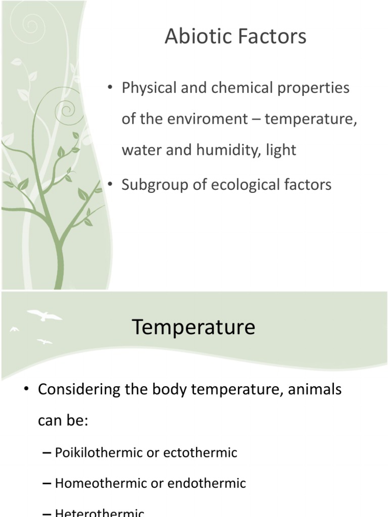 Abiotic Factors in Biology | Thermoregulation | Zoology