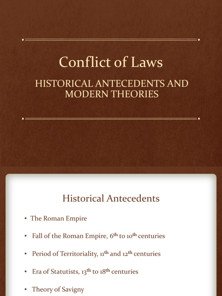 Conflict of Laws - History and Theories | PDF | Comity | Jurisprudence