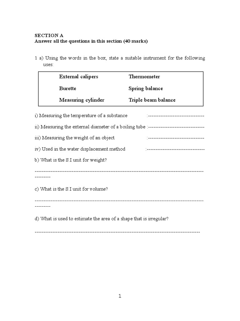 Science Experiment Questions and Answers | PDF