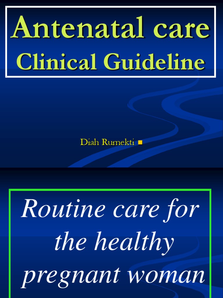 ANC Guidelines Rev | PDF | Pregnancy | Preterm Birth