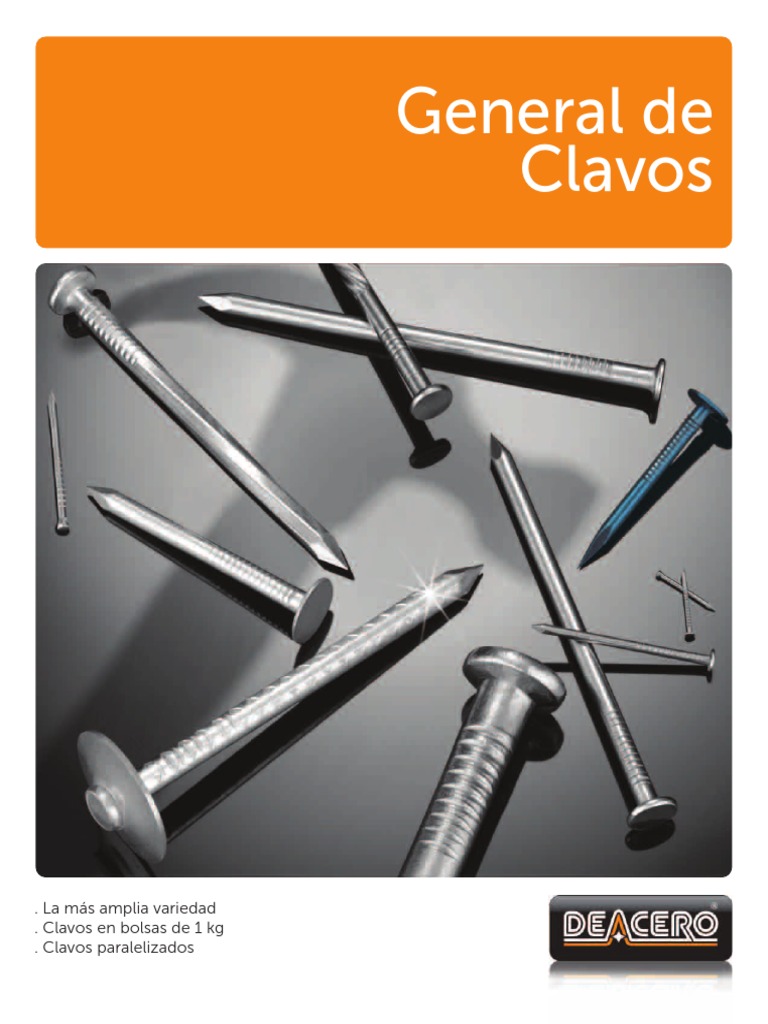 Variedad de Clavos Deacero México | PDF | Industrias | Procesos ...
