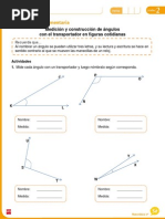 Ejercicios para El Aprendizaje de La Medición y Trazo de Ángulos | PDF