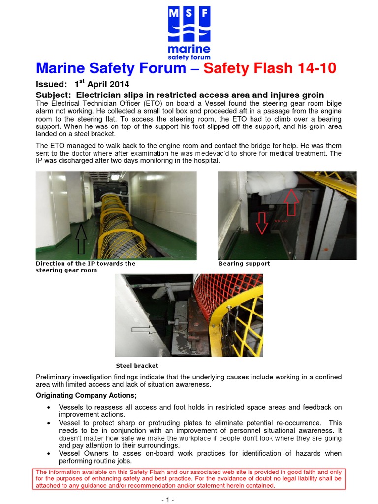 MSF Safety Flash 14.10 | PDF | Business | Science & Mathematics