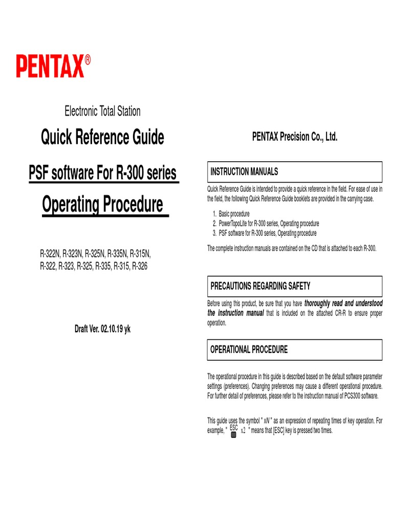 R300 Quick Guide PSF PDF | PDF | Subroutine | Menu (Computing)