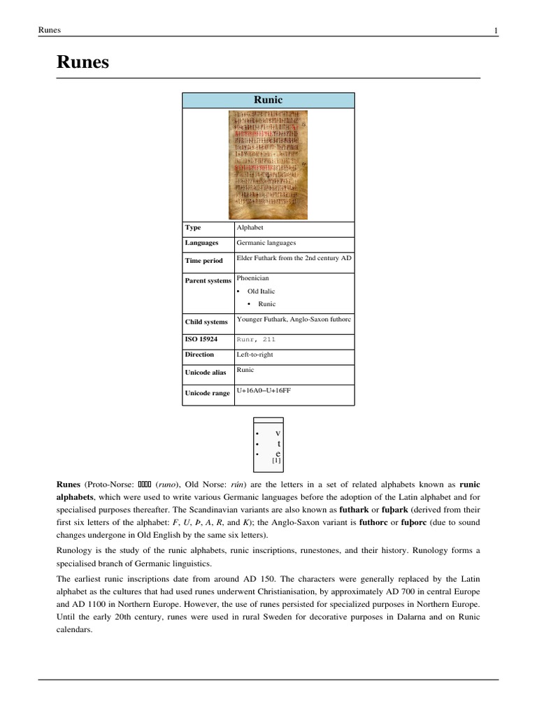 Ancient Norse Runes | PDF | Runes | Greek Alphabet