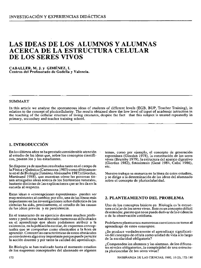 Estructura Celular de Los Seres Vivos | PDF | Organismos | Biología ...