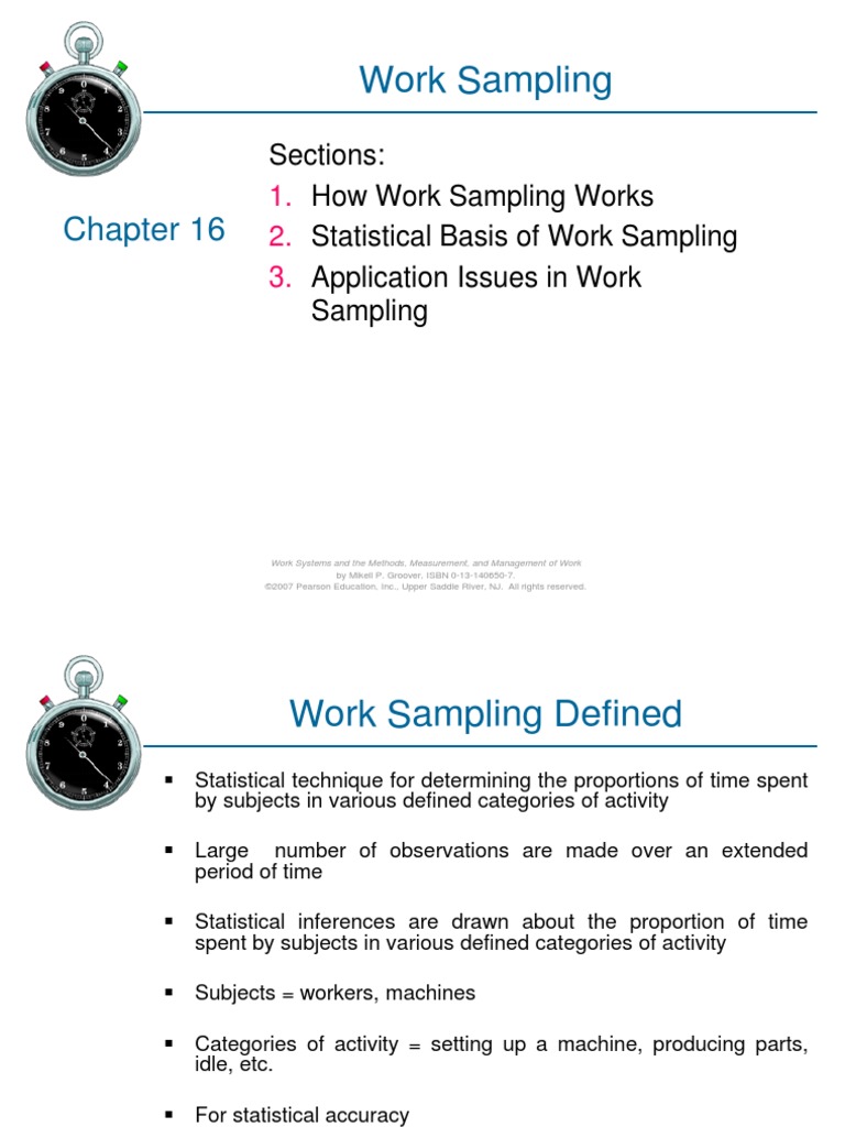 Work Sampling | PDF | Confidence Interval | Standard Deviation