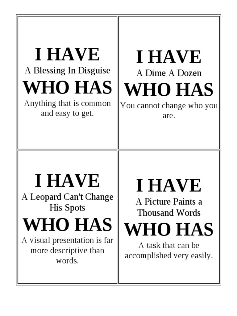 I Have You Have - Idioms | PDF | Nature