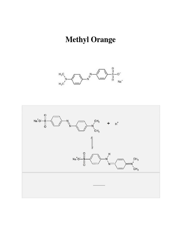 Methyl Orange | Acid | Chemical Equilibrium