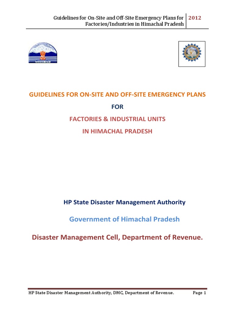 On & Offsite Emergency Plans of Factories | PDF | Emergency Management ...