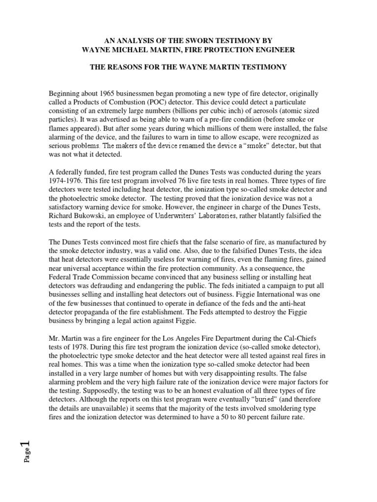 Wayne Martin Testimony VKW | PDF | Hazards | Fires
