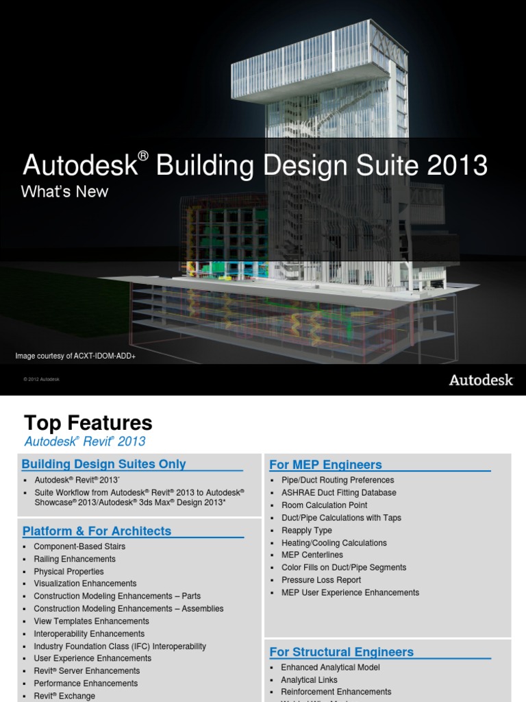 Autodesk Building Design Suite 2013: What's New | PDF