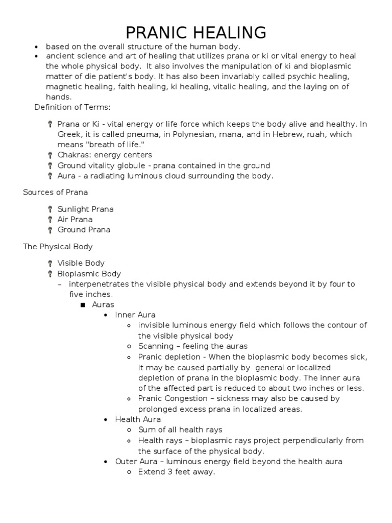 Pranic Healing | PDF | Chakra | Prana