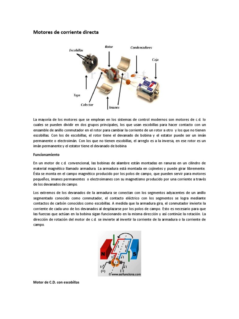 Motores de CD y Paso A Paso | PDF | Corriente eléctrica | Inductor