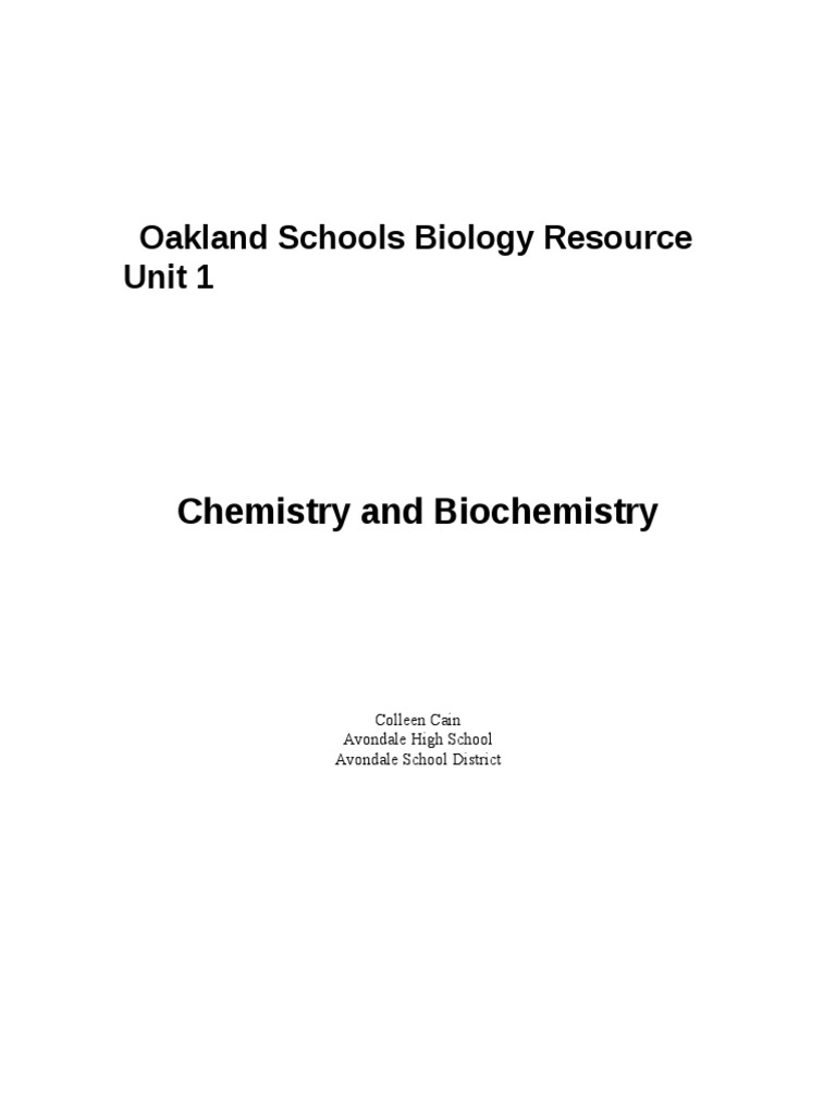 Biology Resource Unit 1 Ok | PDF | Proteins | Organisms