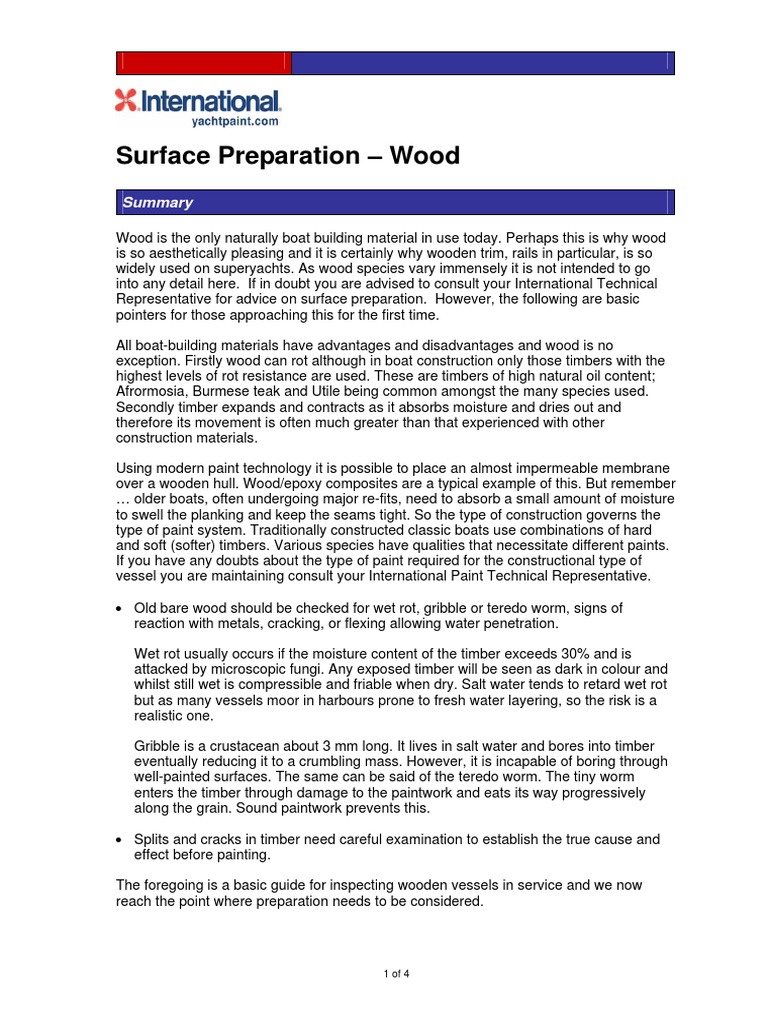 Surface Preparation Wood | PDF | Varnish | Wood