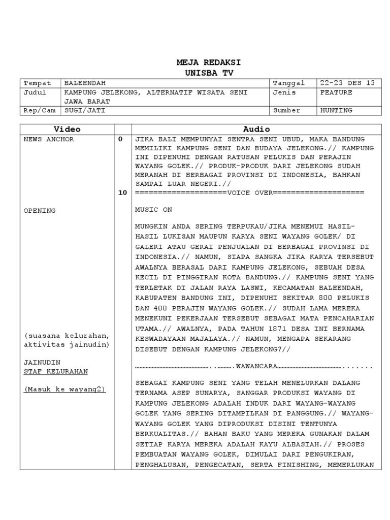 Contoh Script News B | PDF