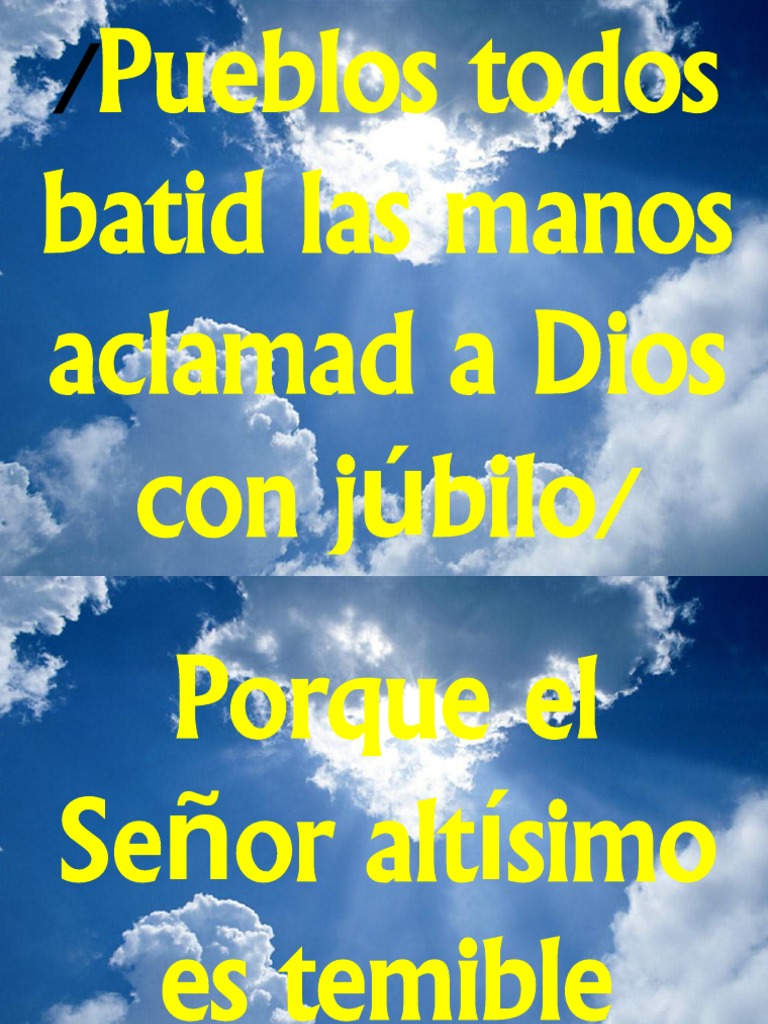Pueblos Todos, Batid las Manos | PDF | Cristo (título) | Salvación