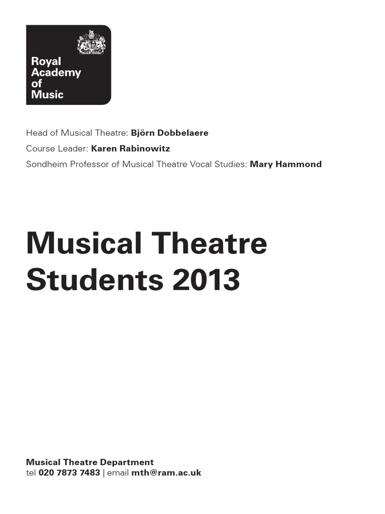 Musical Theatre Students 2013 | PDF | Singing | Musical Theatre