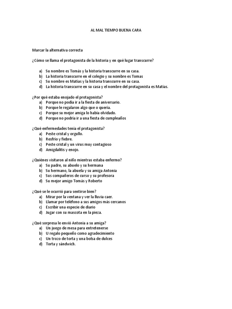 Al Mal Tiempo Buena Cara