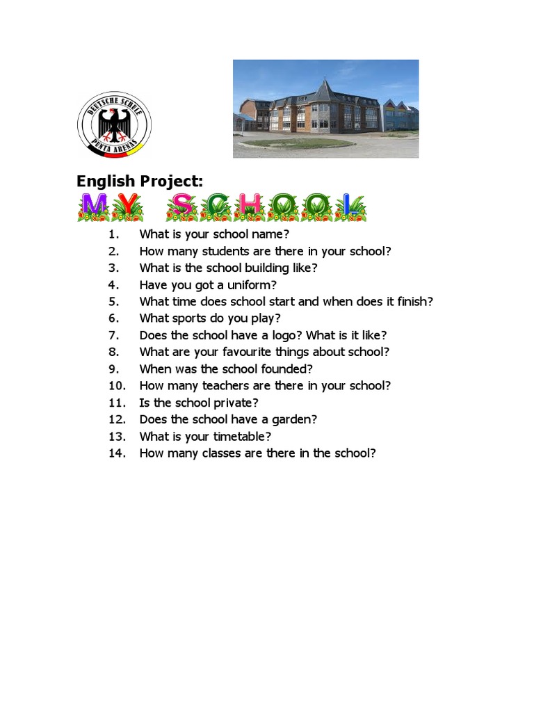 English Project My School | PDF