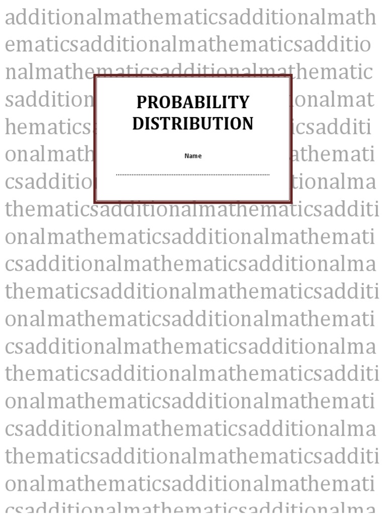 Prob Distribution | PDF | Normal Distribution | Mean