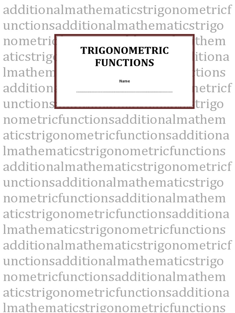 Trigo Functions | PDF | Trigonometric Functions | Sine