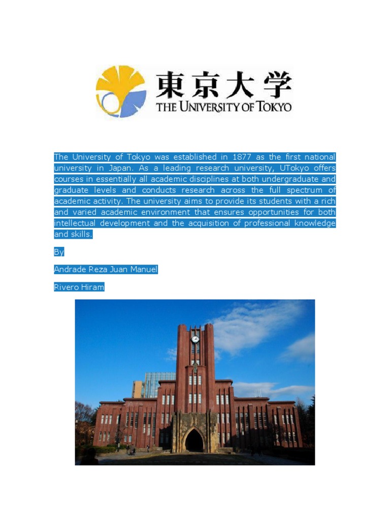 UTokyo: Programs & Admissions Guide | PDF | Travel | Science & Mathematics