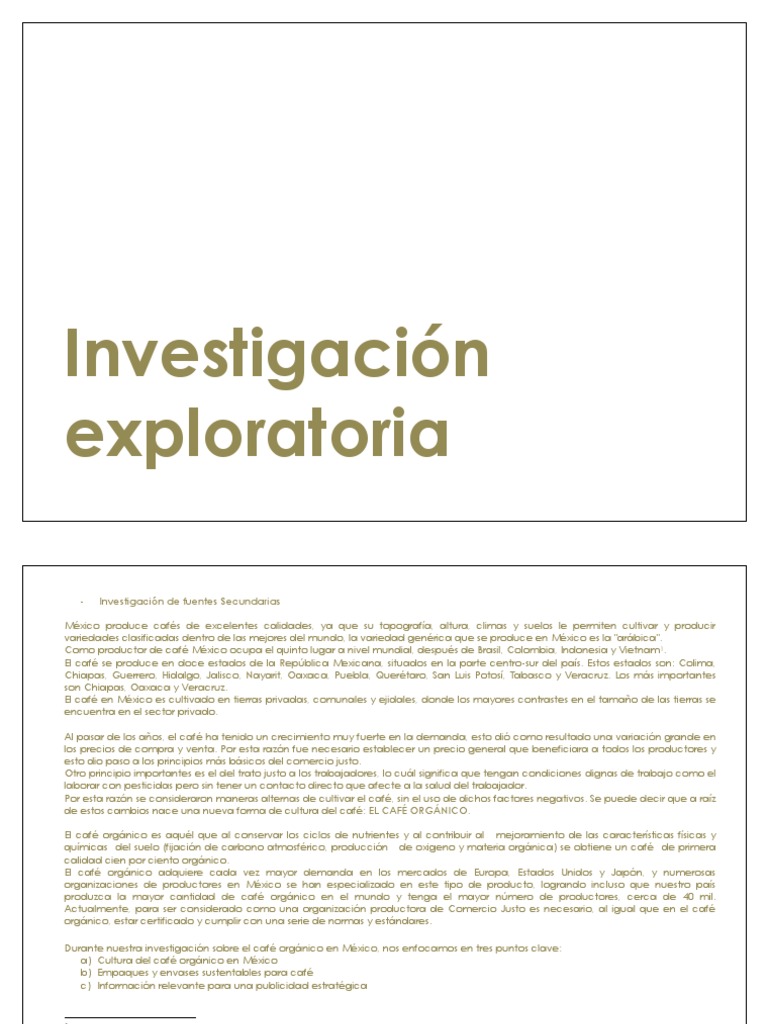 Investigación exploratoria