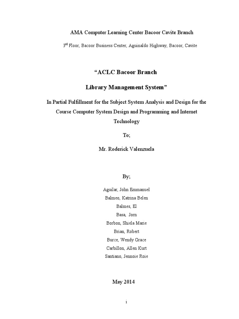 Library Management System Project Proposal | PDF | Inquiry | Computing