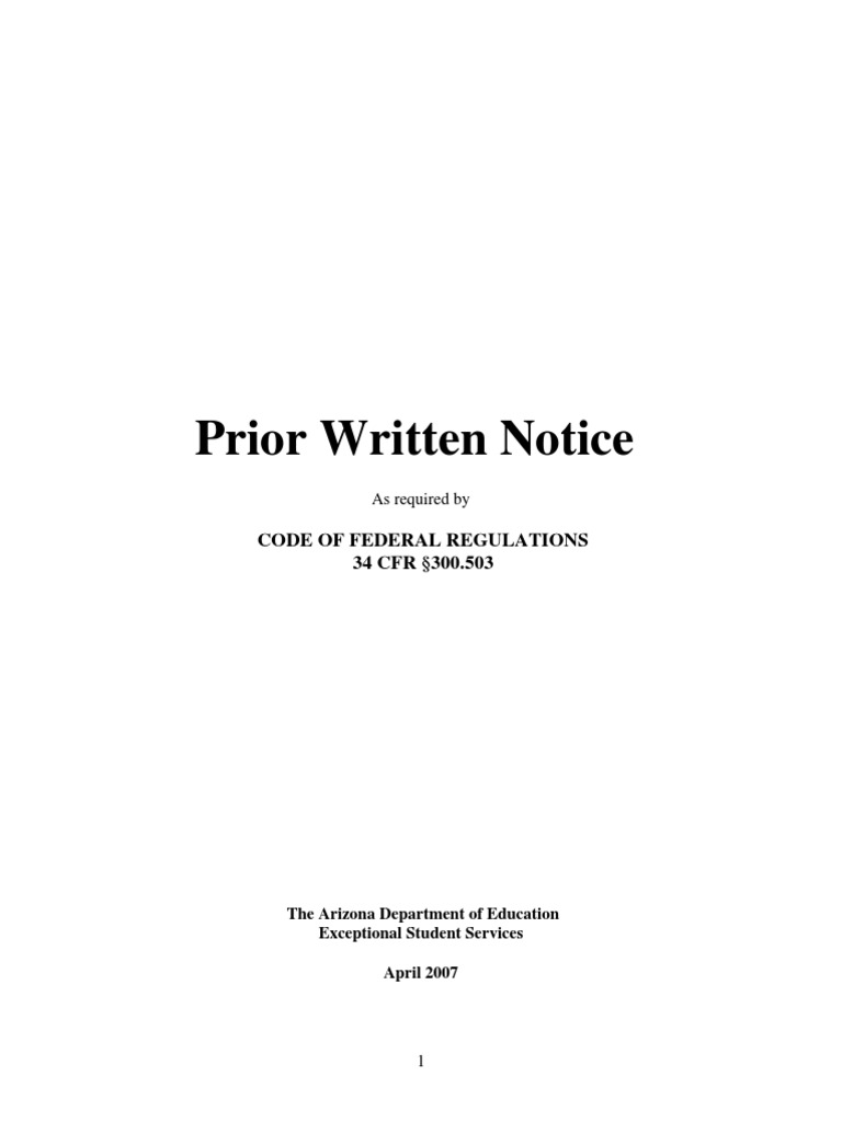 Prior Written Notice Comments 3 | Individualized Education Program ...