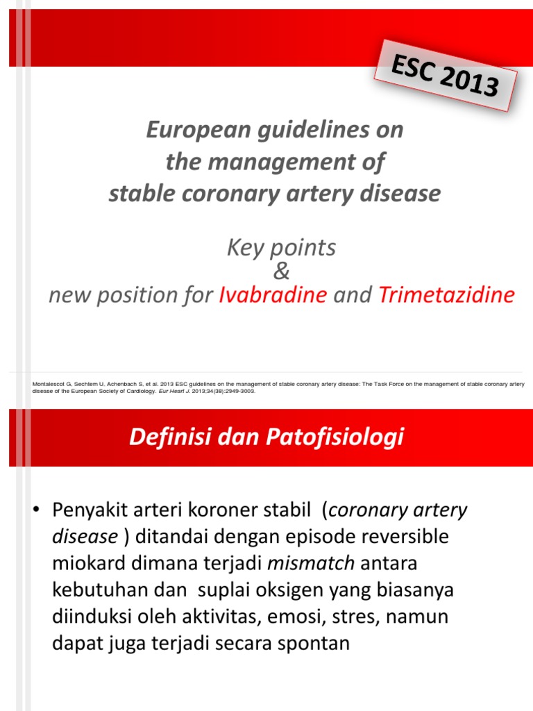 European Guidelines On The Management of Stable Coronary Artery Disease ...