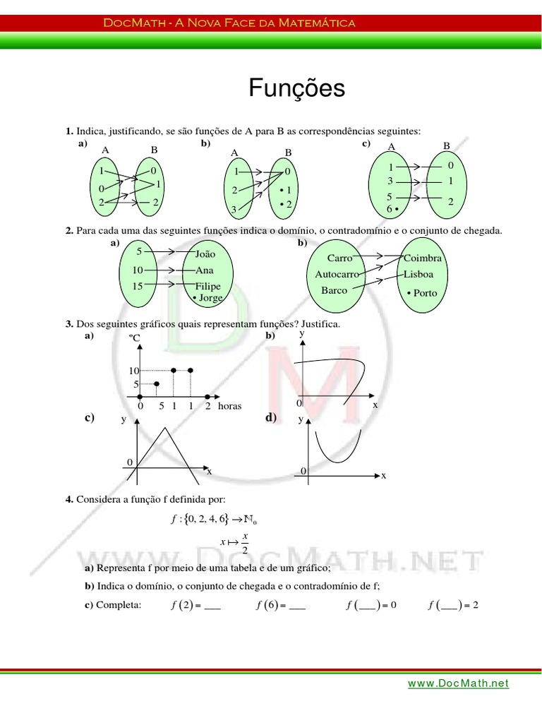 8 Funcoes | PDF | Função (Matemática) | Objetos matemáticos