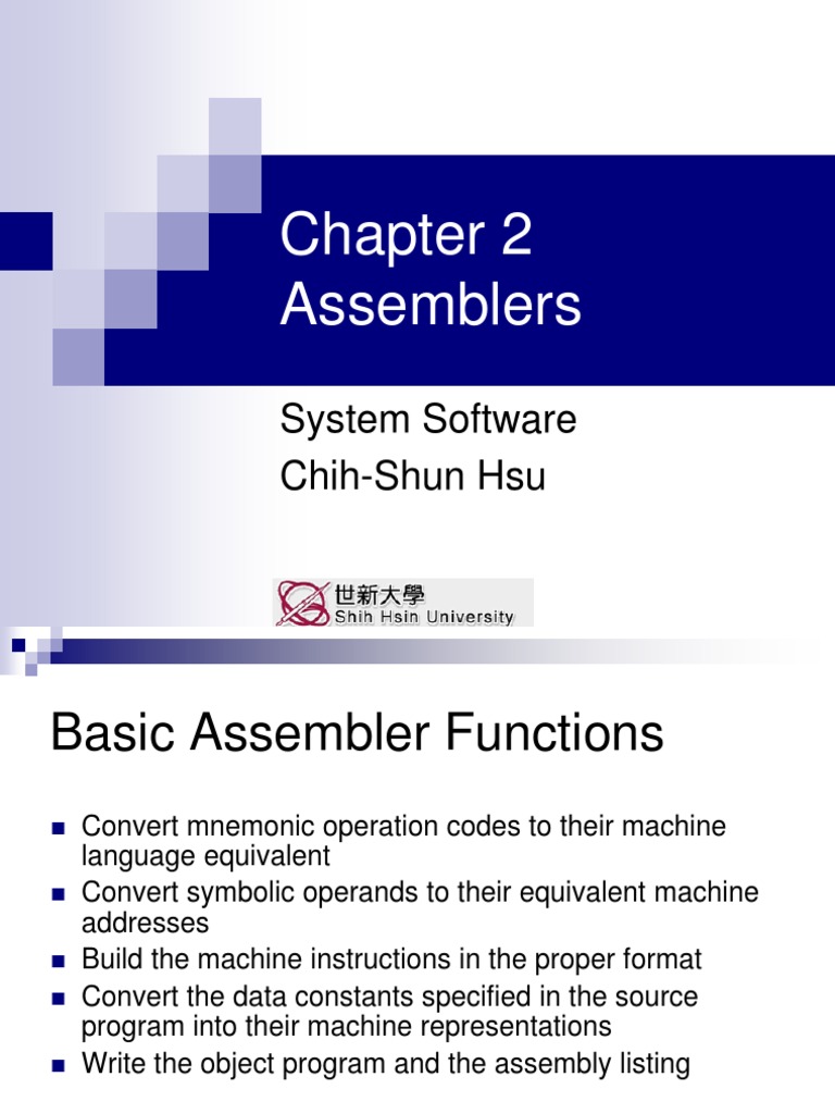 Ch2 Assembler | PDF | Assembly Language | Instruction Set