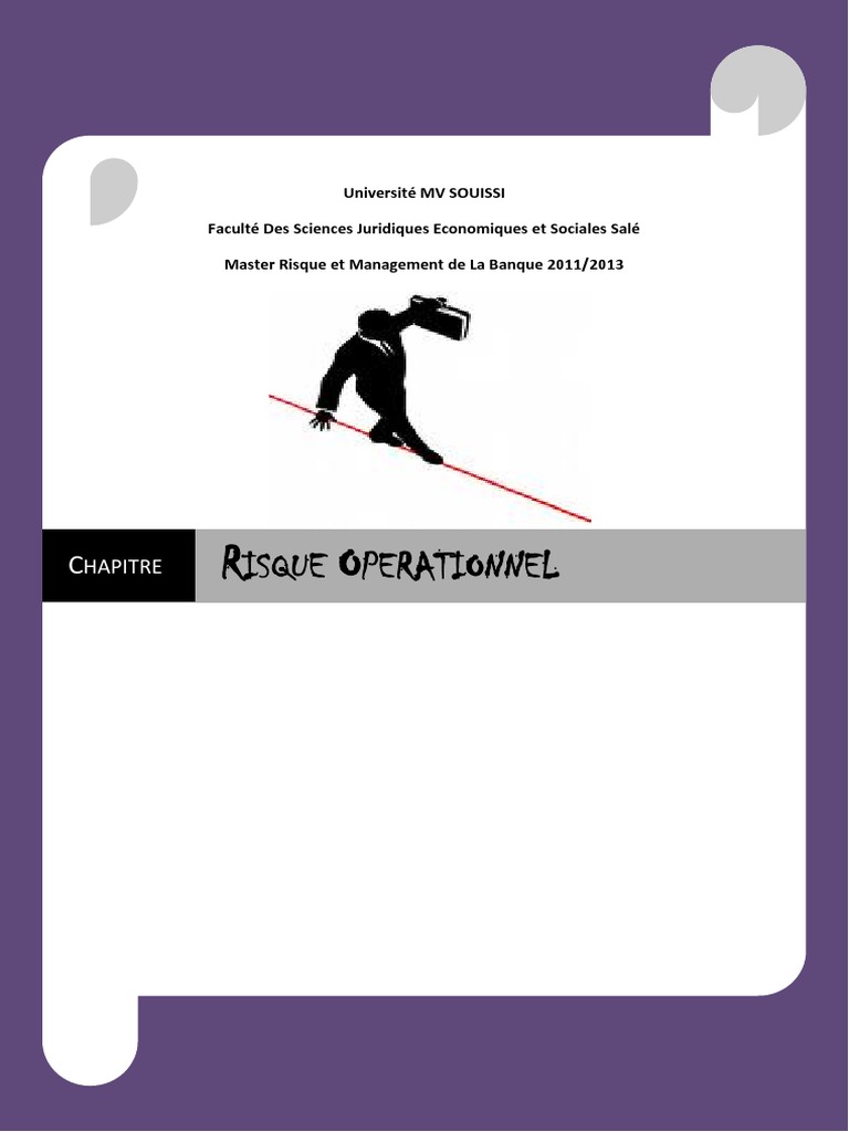 Risque Opérationnel | PDF | Risque opérationnel | Contrôle interne