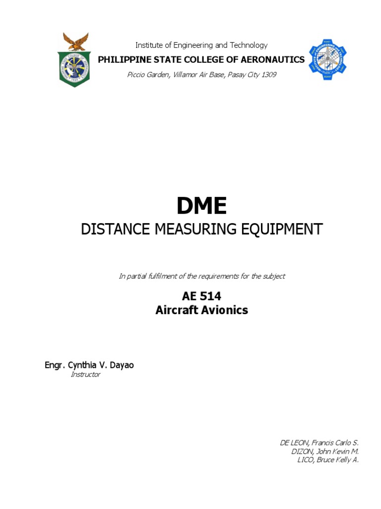 An Overview of Distance Measuring Equipment (DME) Systems: Operation ...