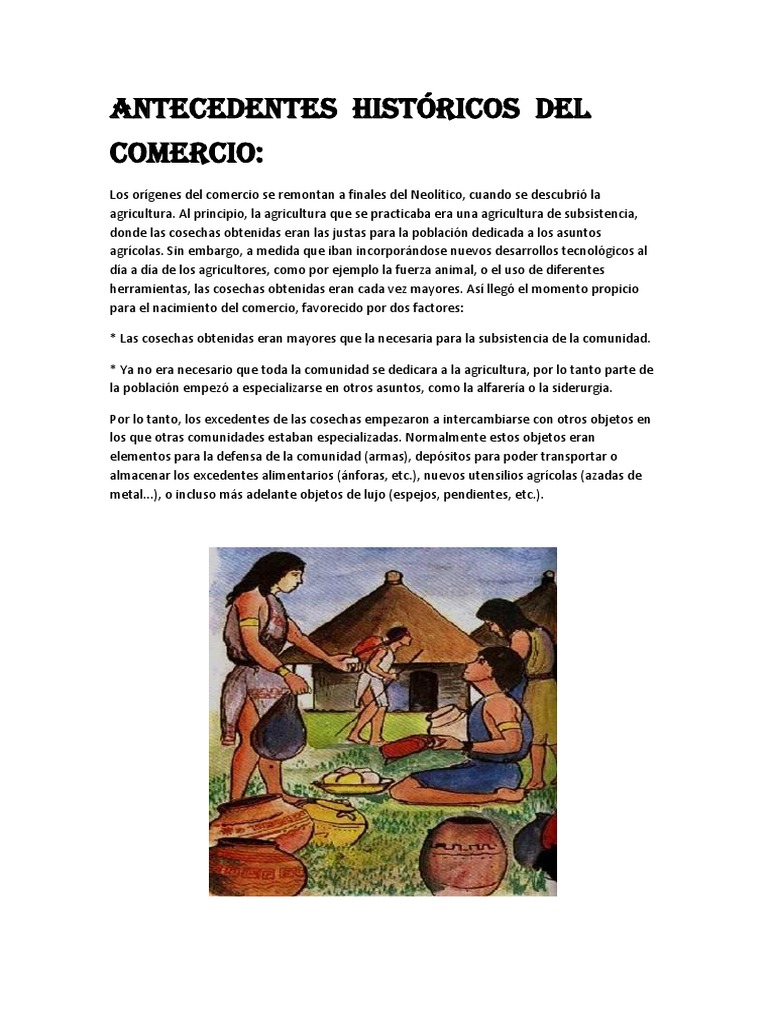 Historia Del Comercio | Descargar gratis PDF | Comercio | Economias