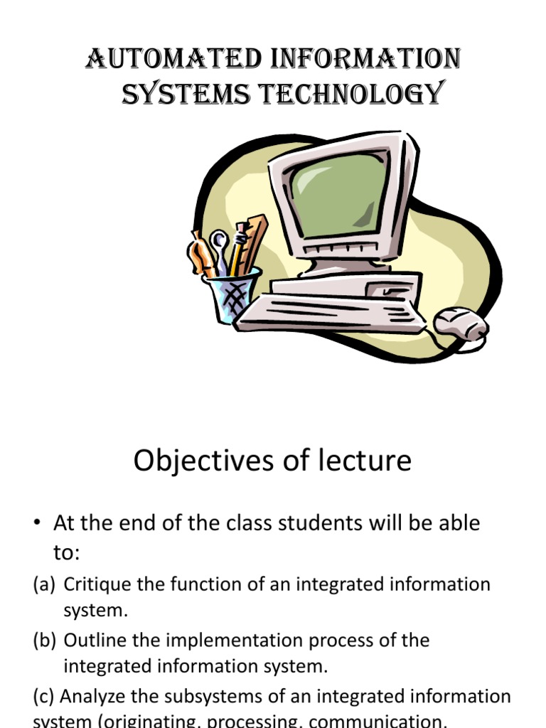 Automated Information Systems Technology Finished Disk Storage