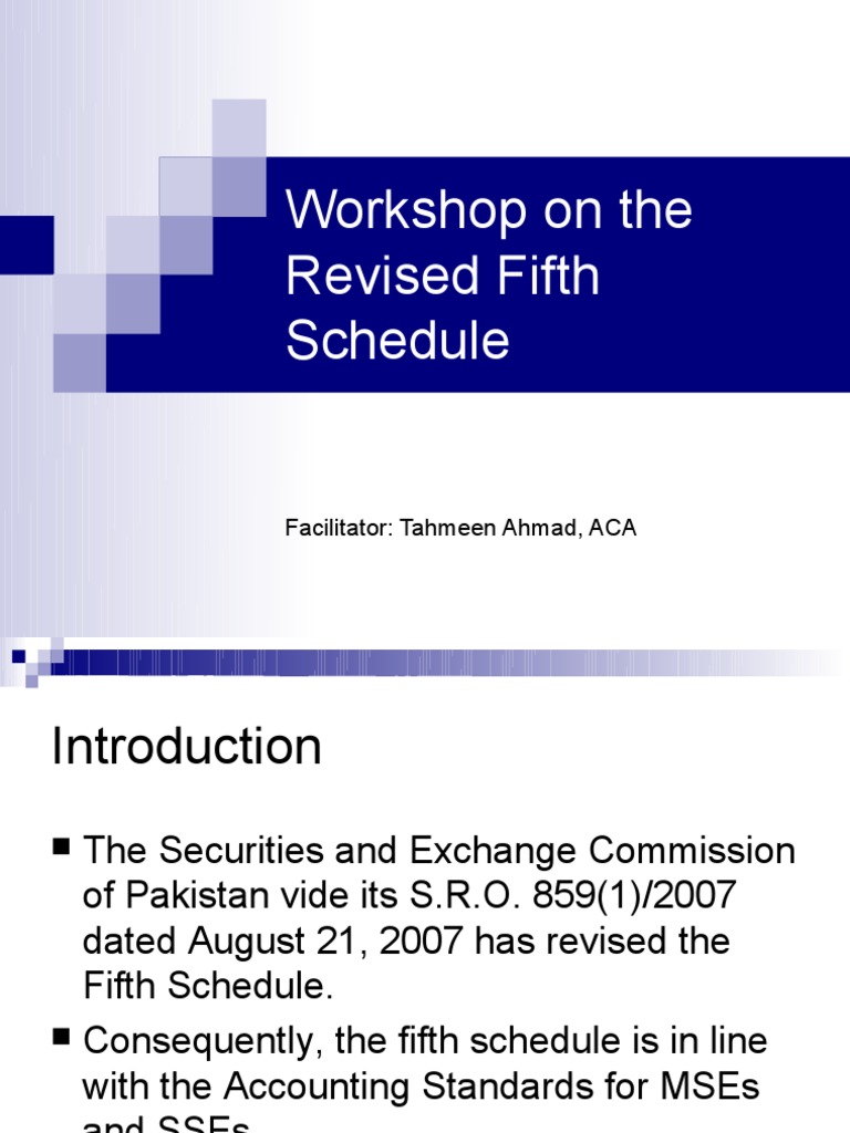Fifth Schedule | International Financial Reporting Standards | Income ...