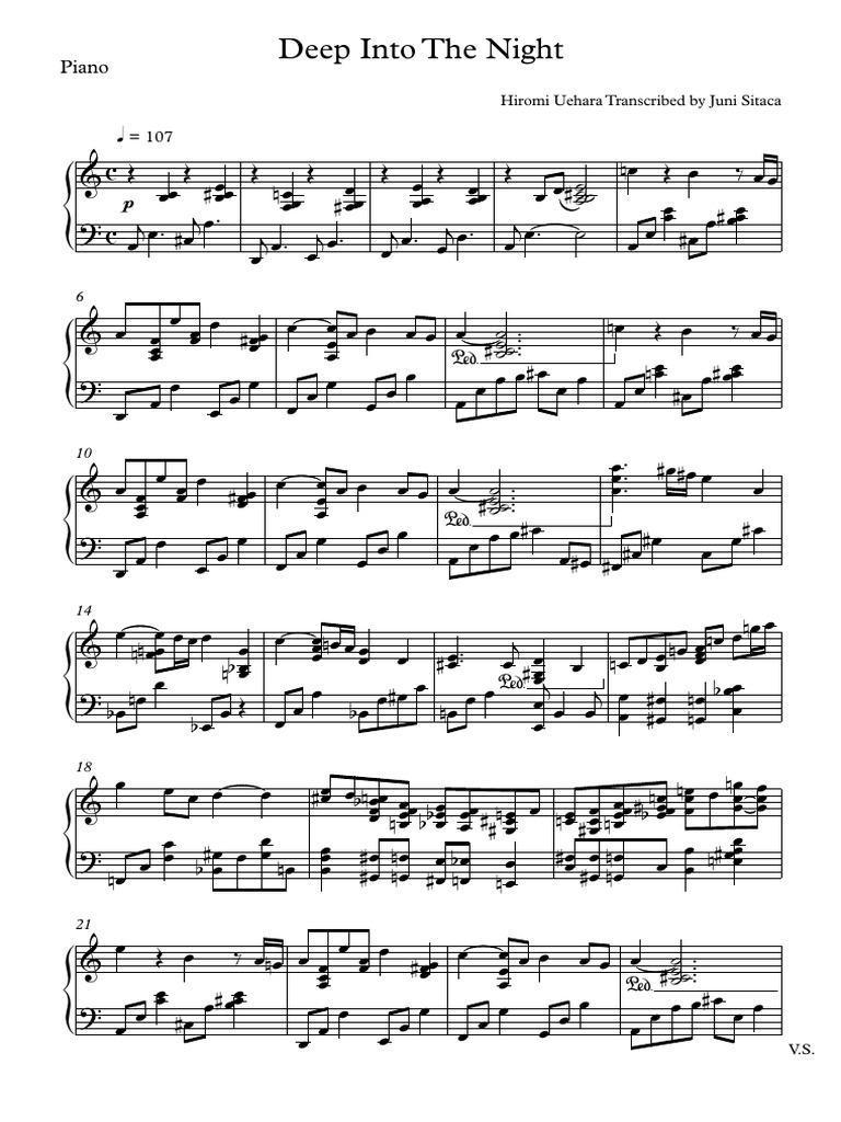 Deep Into The Night - Piano | PDF | Divertissement (Général)