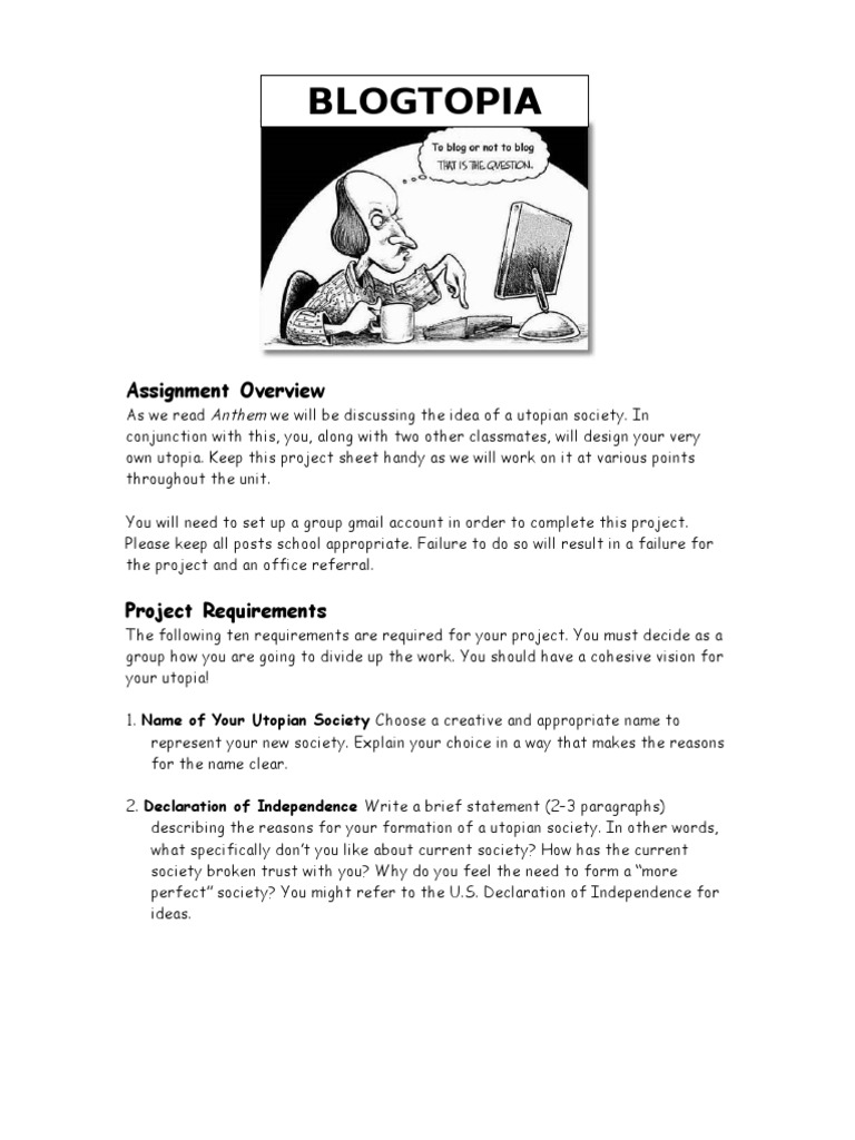 Create Your Own Utopia Project Guide | PDF | Utopia