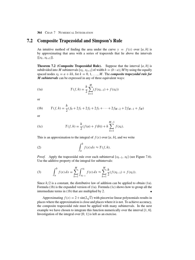 Composite Trapezoidal & Simpson's Rule | PDF | Science & Mathematics