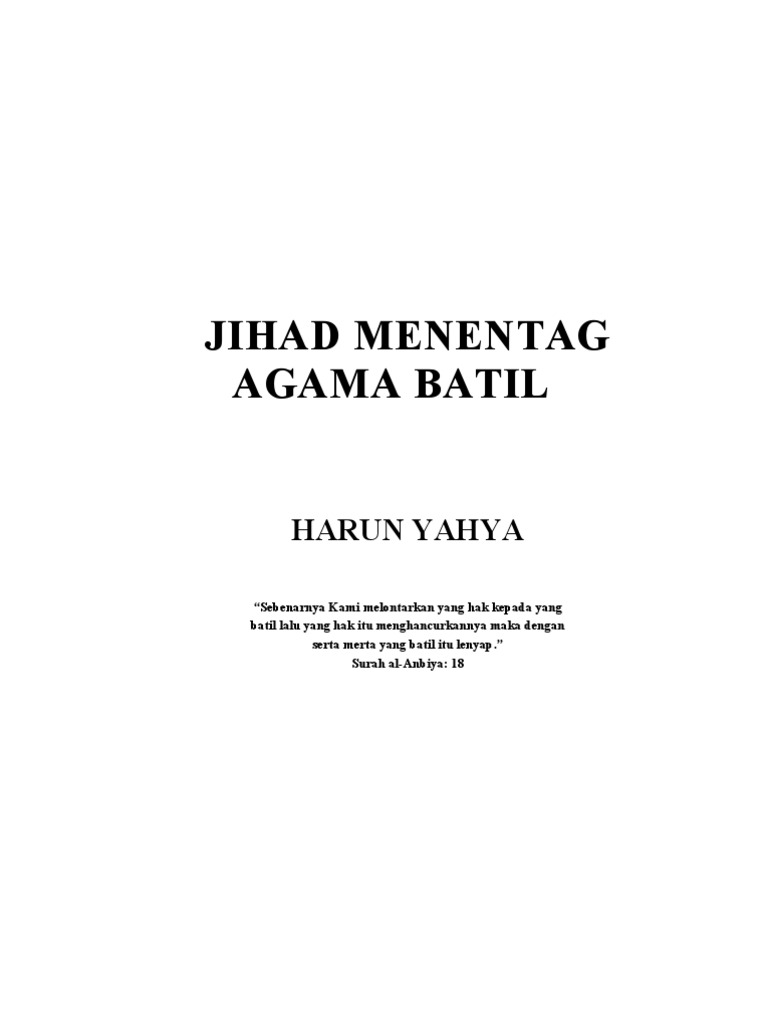 Jihad Menentang Agama Batil by Harun Yahya | PDF