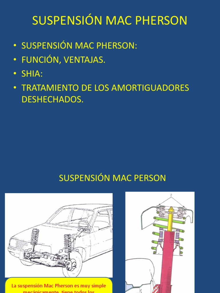Suspensión Mac Pherson: Función y Diagnóstico | PDF | Vehículos ...