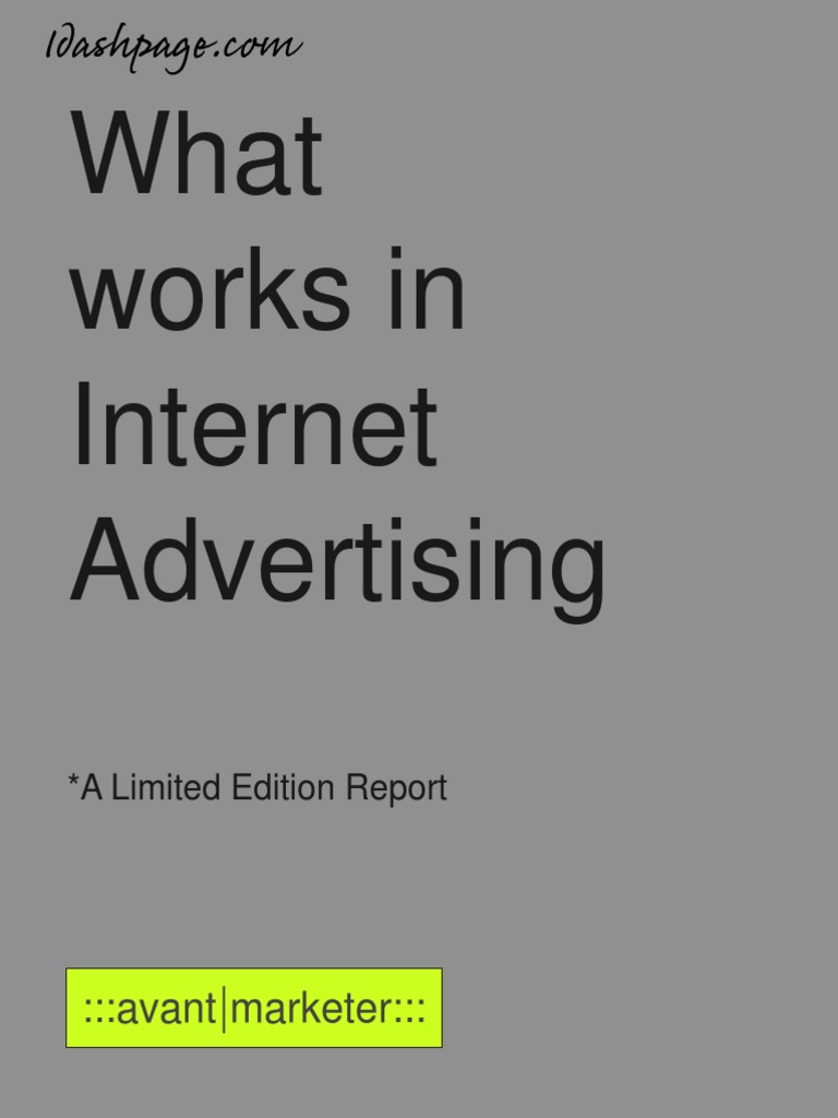 What Works in Internet Advertising 2 | PDF | Direct Marketing | Online ...